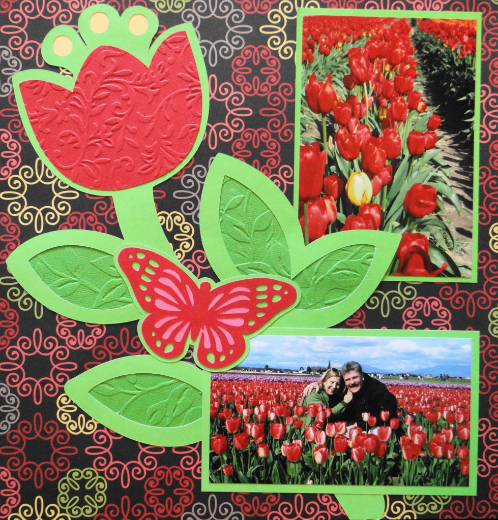 Travel Scrapbook 15 - Tulip Festival - Me and My Cricut