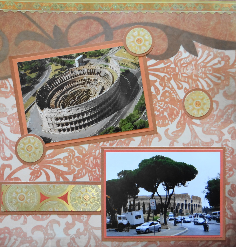 Travel Scrapbook 3 - Med. Cruise - Rome, Italy - Me and My Cricut