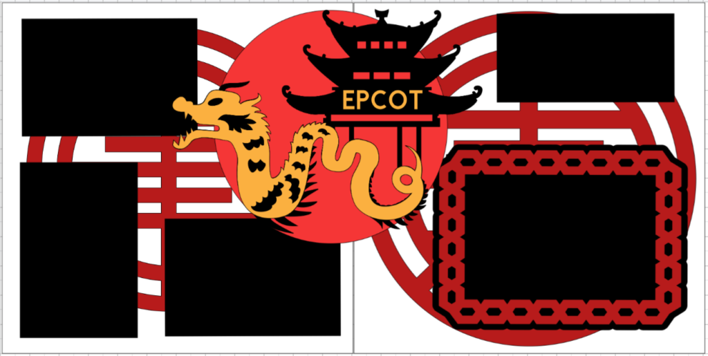 Travel Scrapbook 32A - Disney Epcot - Me and My Cricut